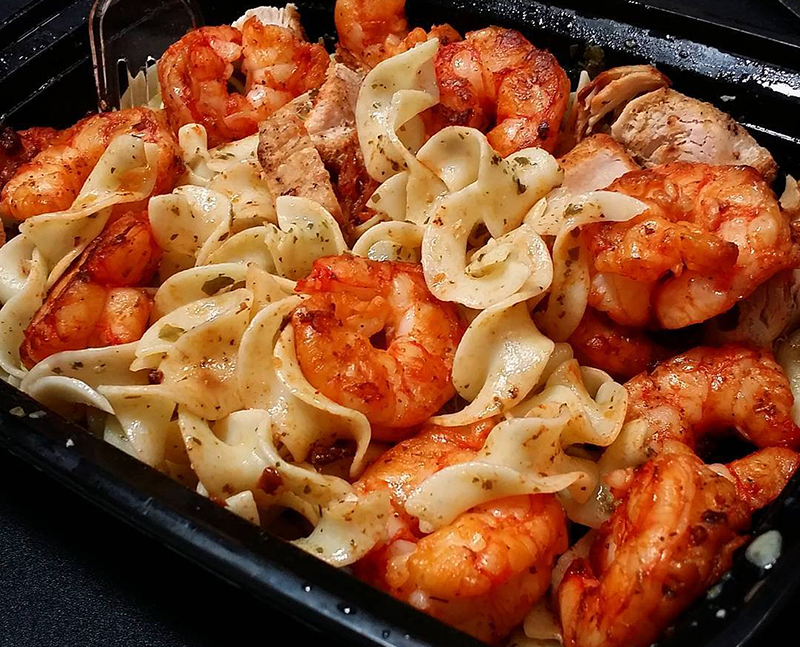 Argentinian Red Shrimp and Egg White Noodle Pesto Pasta | TEAM MVP ...